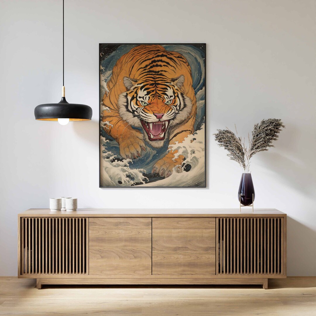 Taguchi Tomoki Print, Tiger Art Print, Japanese Print, Japanese Tiger ...