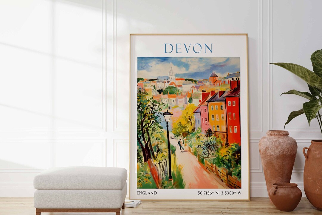 Devon Print, Devon Poster, Devon Wall Art, Devon Art Print, Devon ...