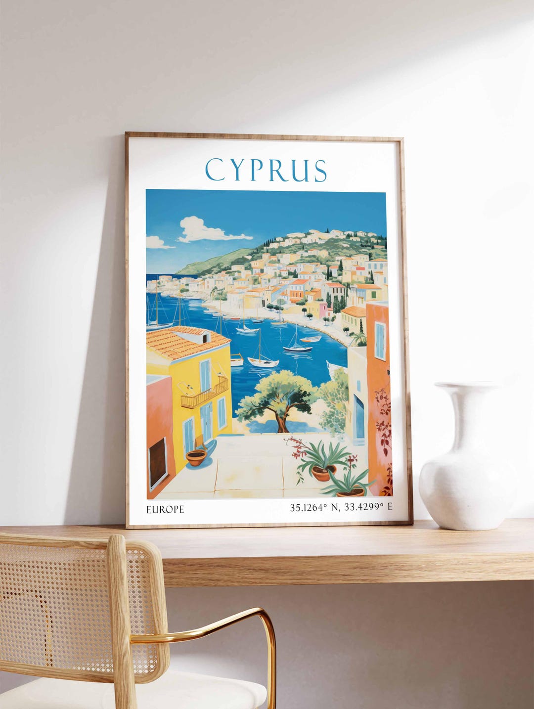 Cyprus Poster, Cyprus Print, Cyprus Wall Art, Cyprus Vintage Print, Cyprus Gift - Etsy