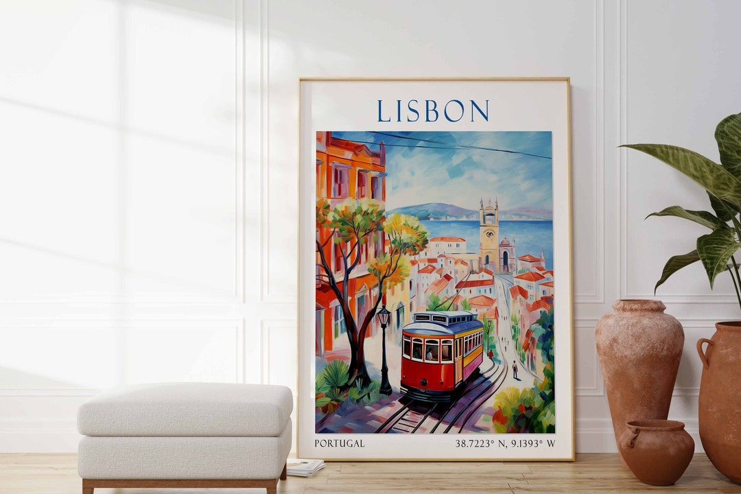 Lisbon Print, Vintage Lisbon Art, Lisbon Poster, Lisbon Photo, Lisbon ...