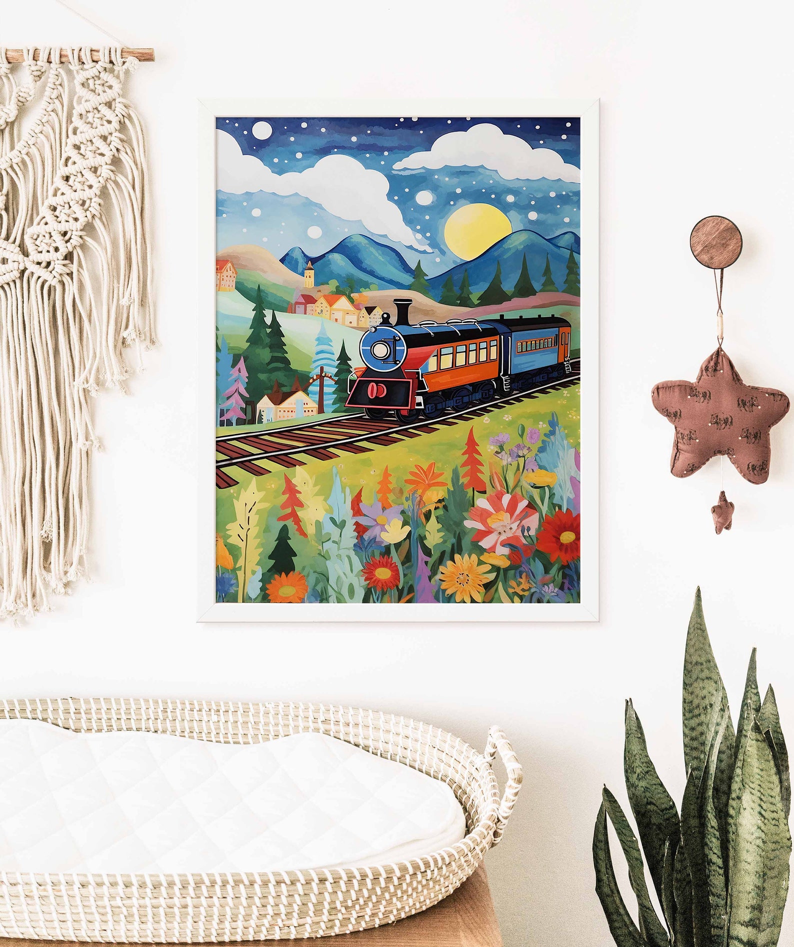 Set of 3 Train Print, Train Wall Art, Steam Train Poster, Boys Room Wall Art, Kids Room Decor ...