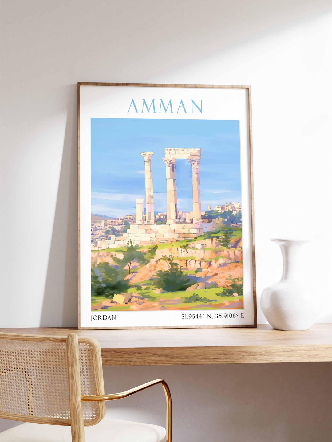Amman Print, Amman Poster, Amman Wall Art, Amman Art Print, Amman ...