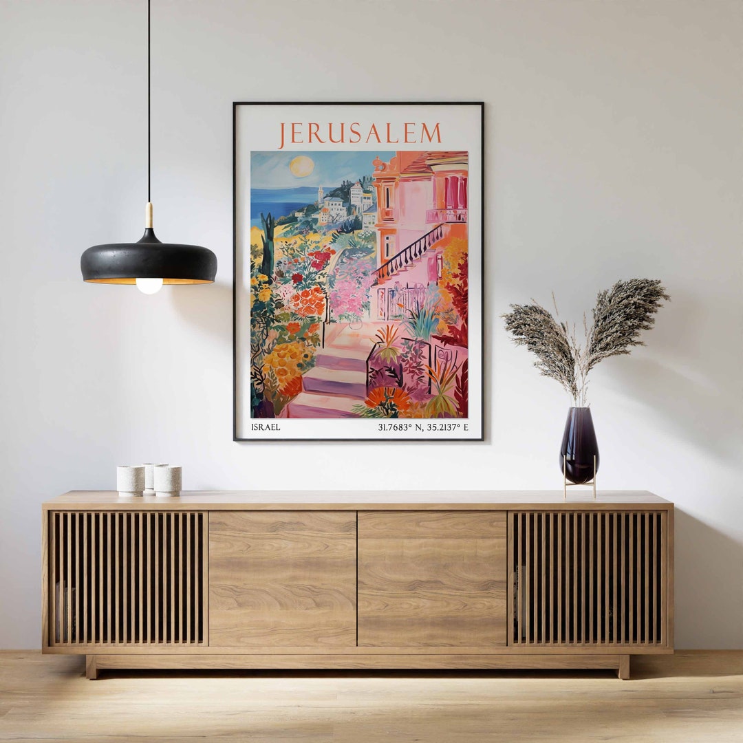 Jerusalem Travel Print, Jerusalem Travel Poster, Israel Wall Art ...