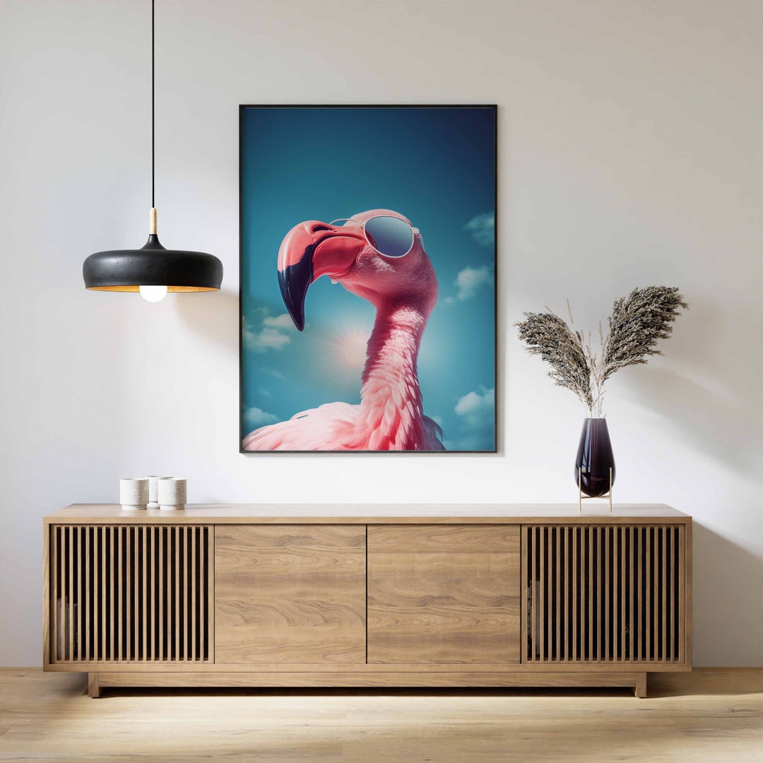 Flamingo Print, Flamingo Poster, Funny Flamingo Décor, Animal Print ...