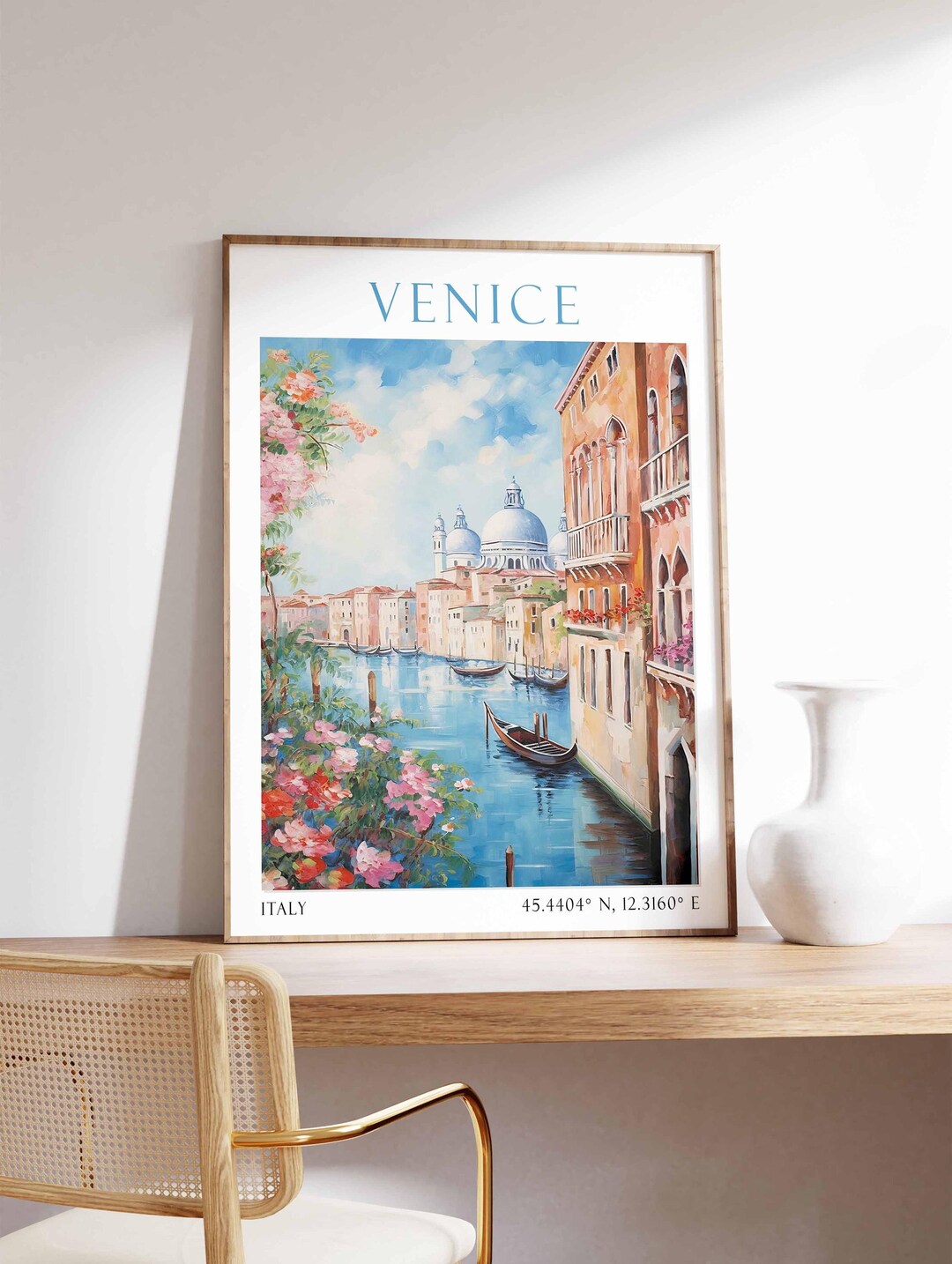 Venice Print, Venice Poster, Venice Wall Art, Venice Gondola Canal ...