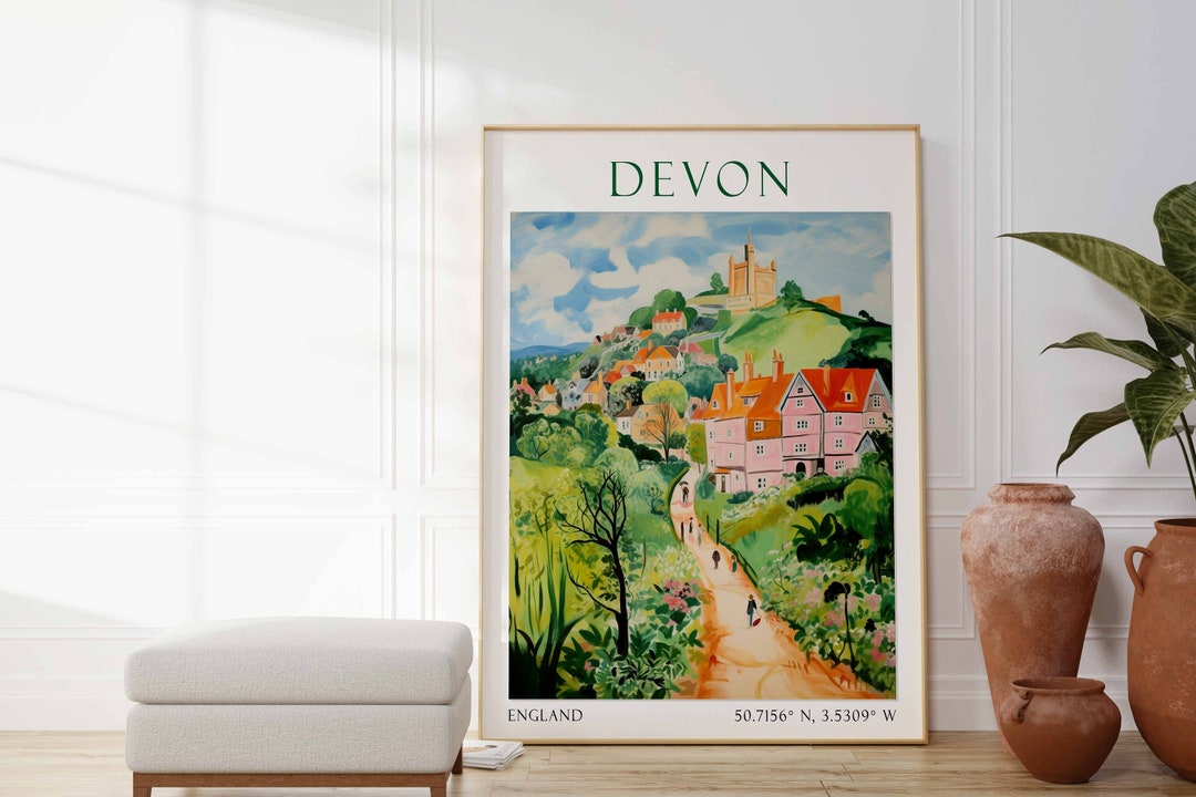Devon Print, Devon Poster, Devon Wall Art, Devon Art Print, Devon ...
