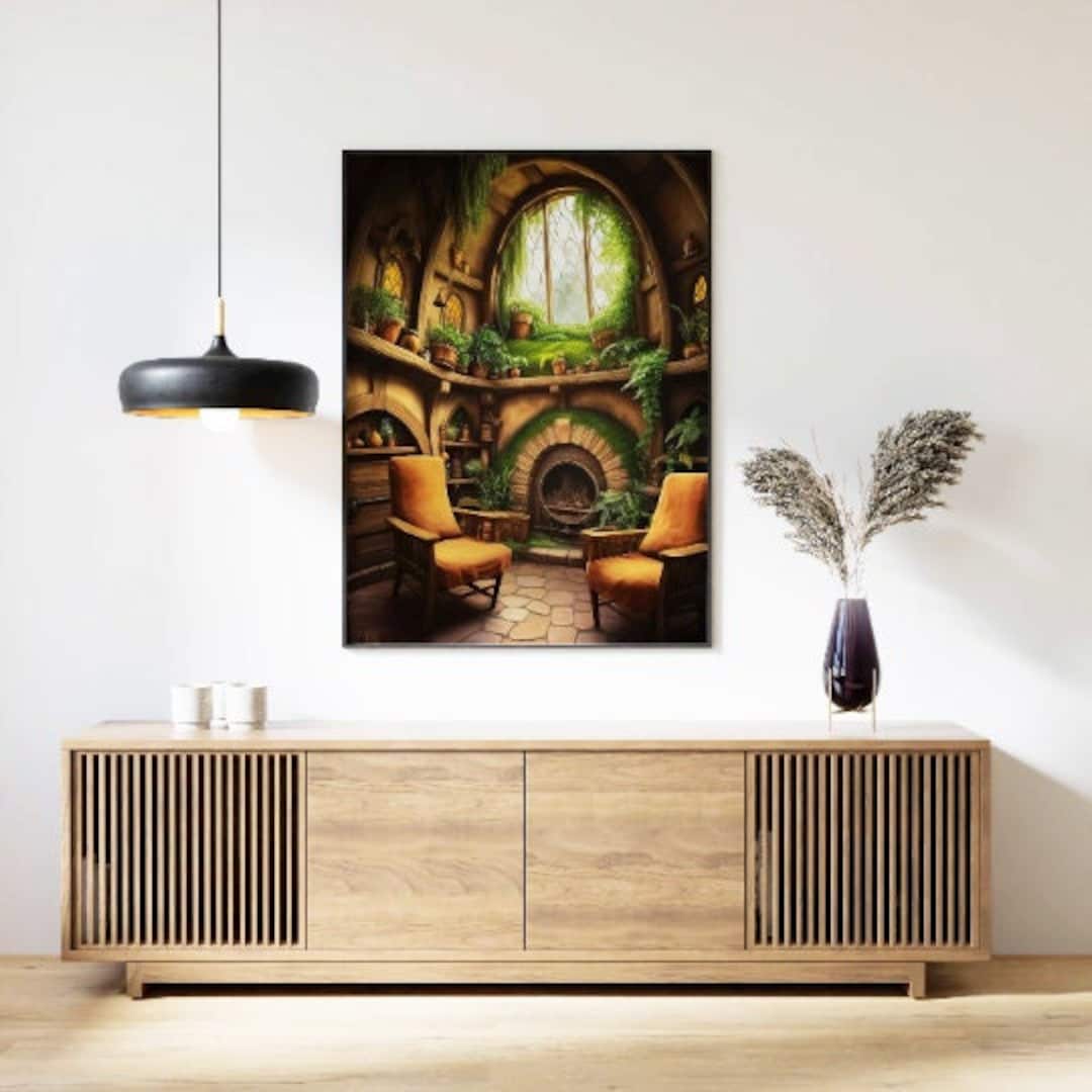 The Shire, Inside Bilbo Baggins Home, Print of Hobbiton's Hobbit Hole ...