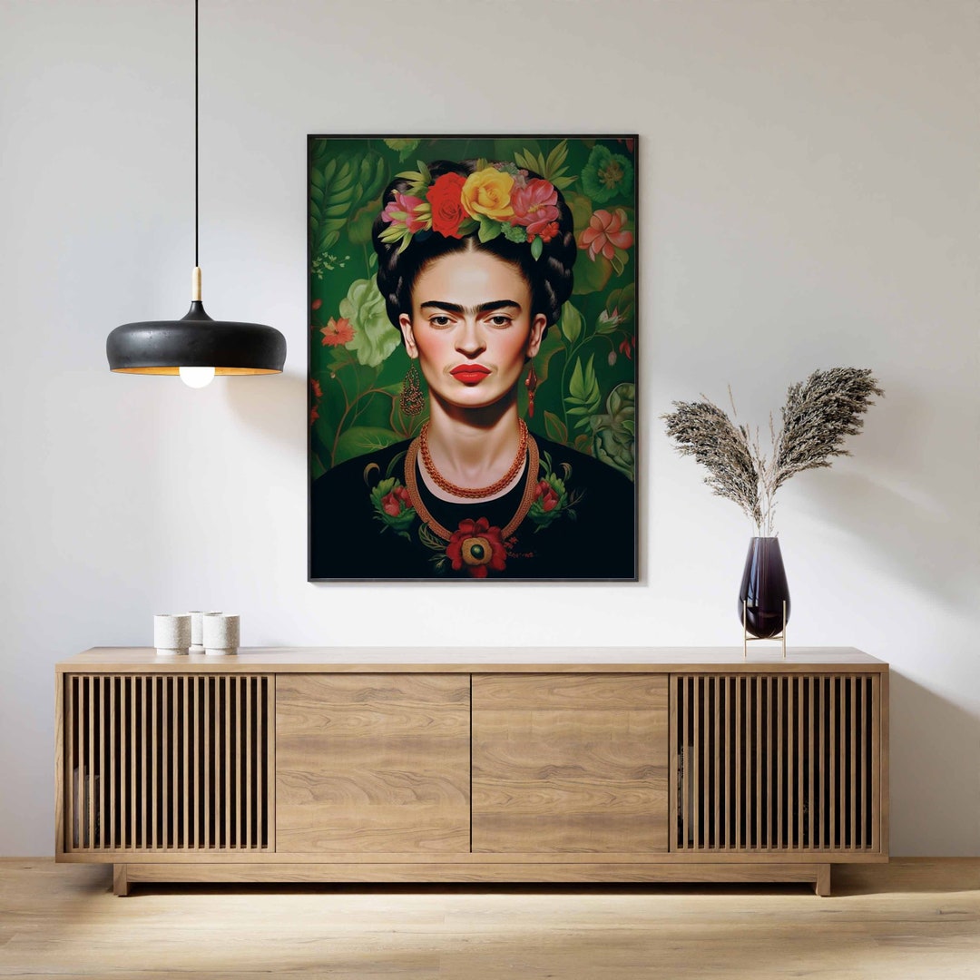 Frida Kahlo Self Portrait Exhibition Poster, Vintage Home Decor, Wall ...