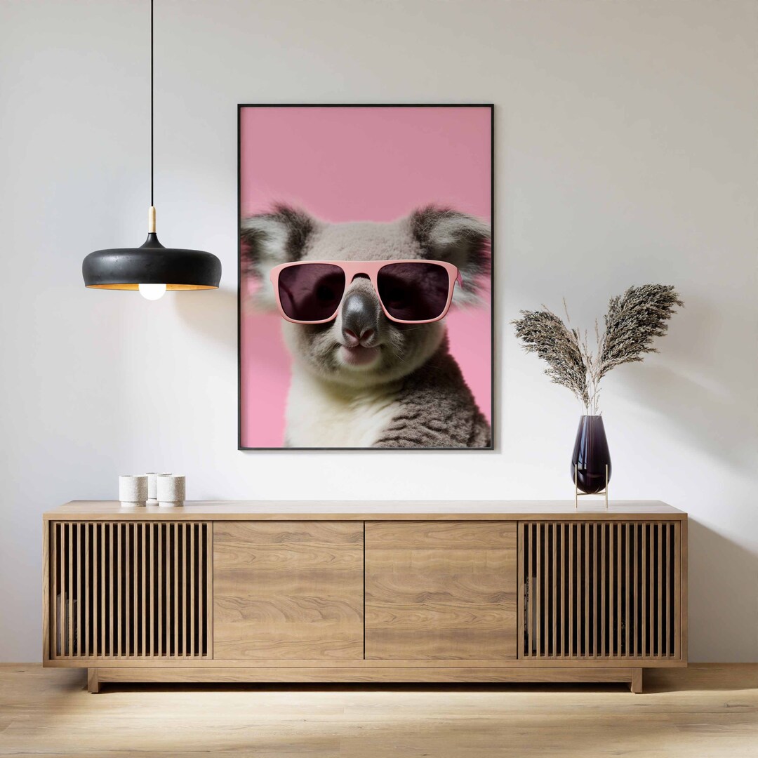 Koala Print, Koala Poster, Funny Animal Décor, Animal Print, Animal ...