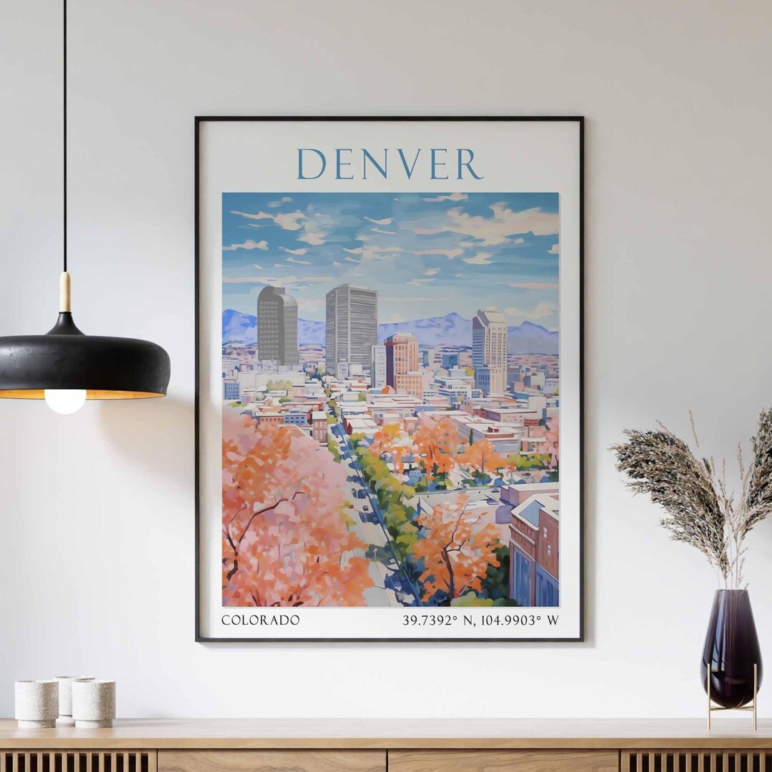 Denver Print - Denver Travel Poster / Colorado Wall Art Print / United ...