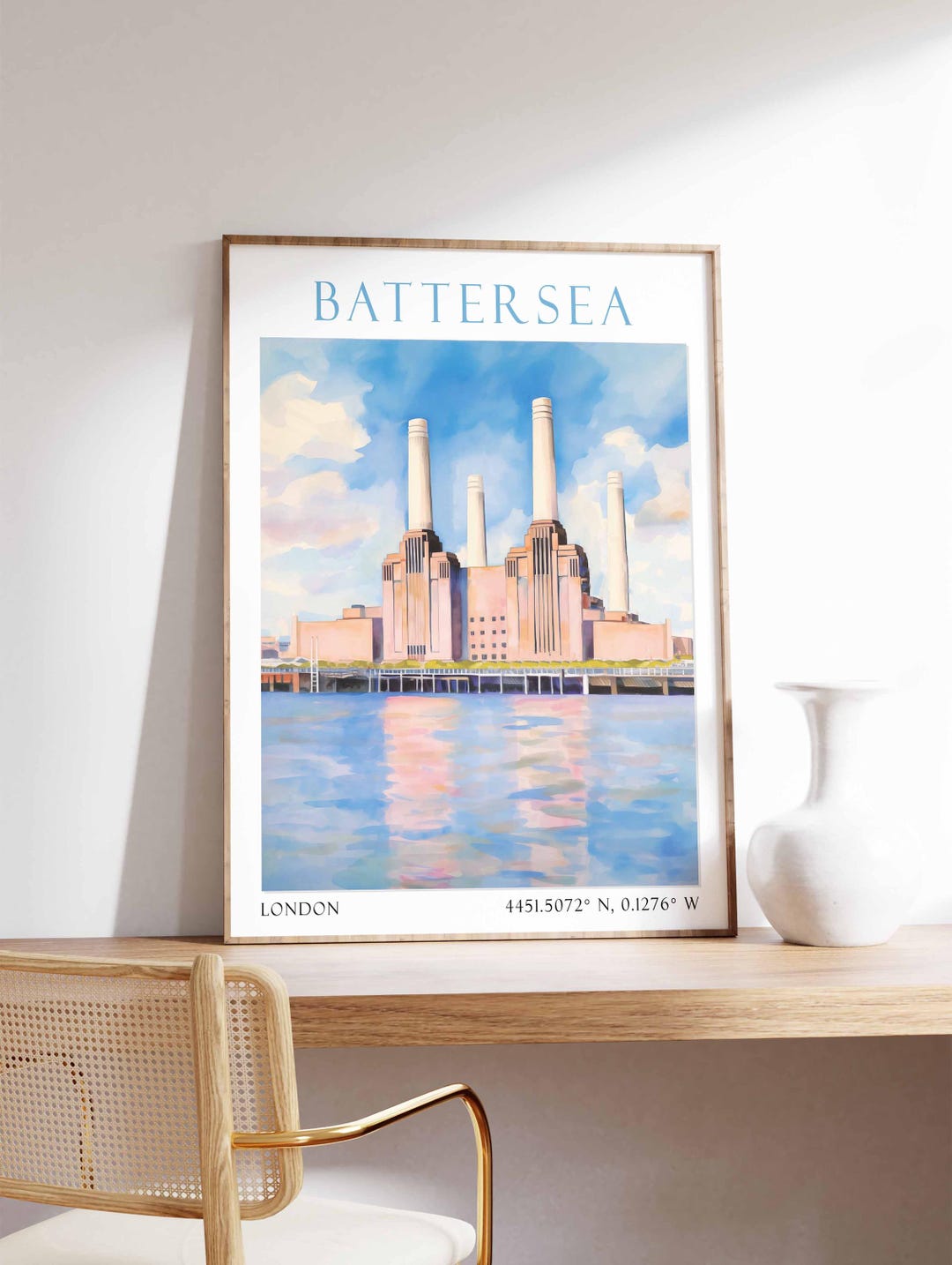 Battersea Power Station Poster, London Travel Print - Etsy