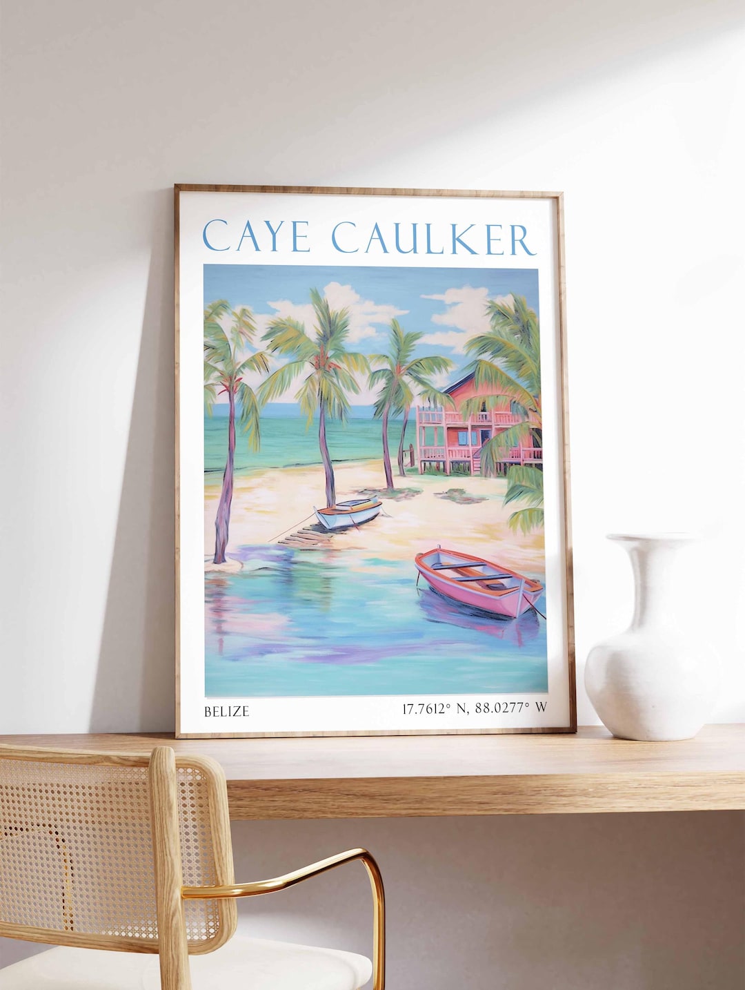 Caye Caulker Travel Poster, Belize Travel Poster - Etsy