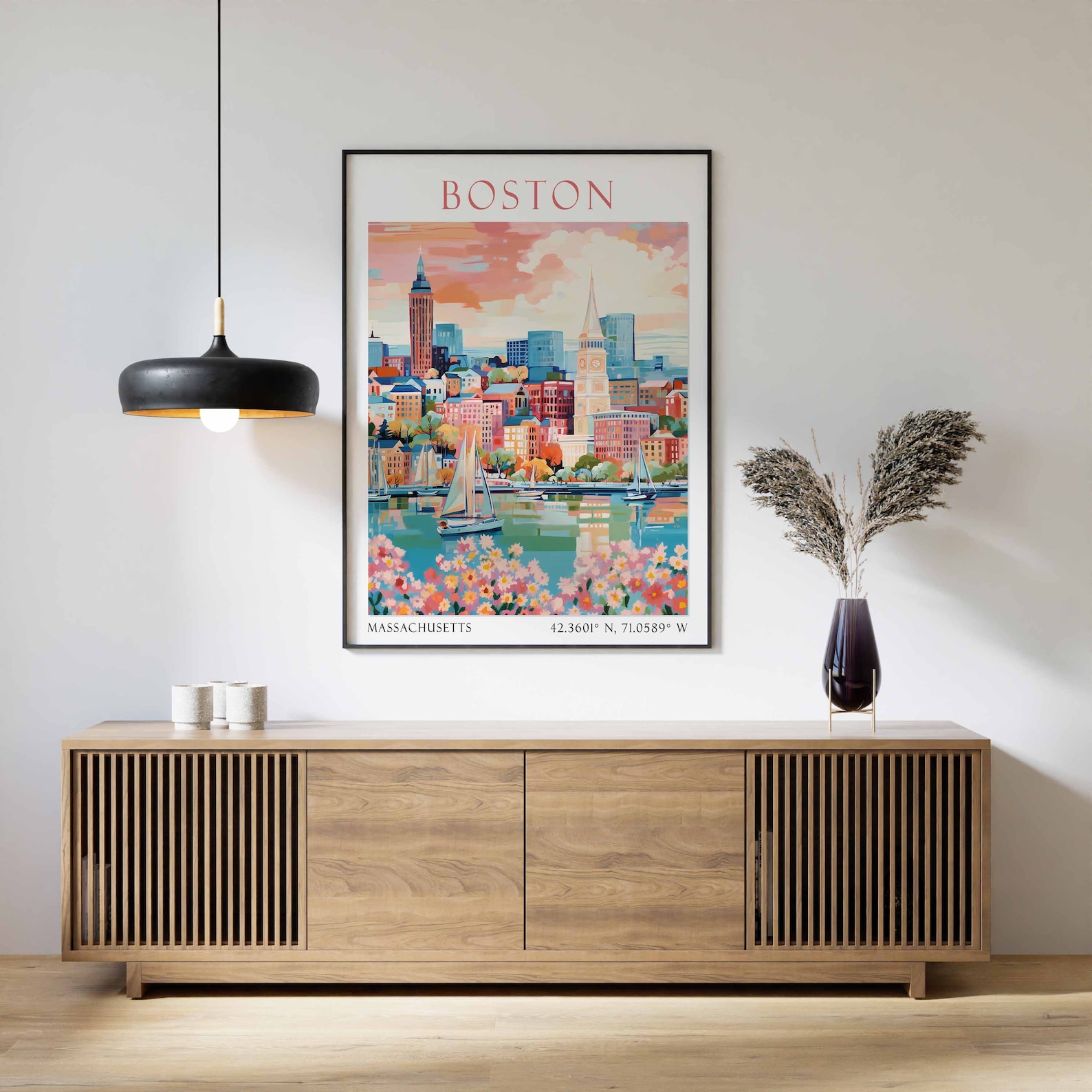 Boston Travel Print, Boston City Travel Poster, Boston Travel Wall Art ...