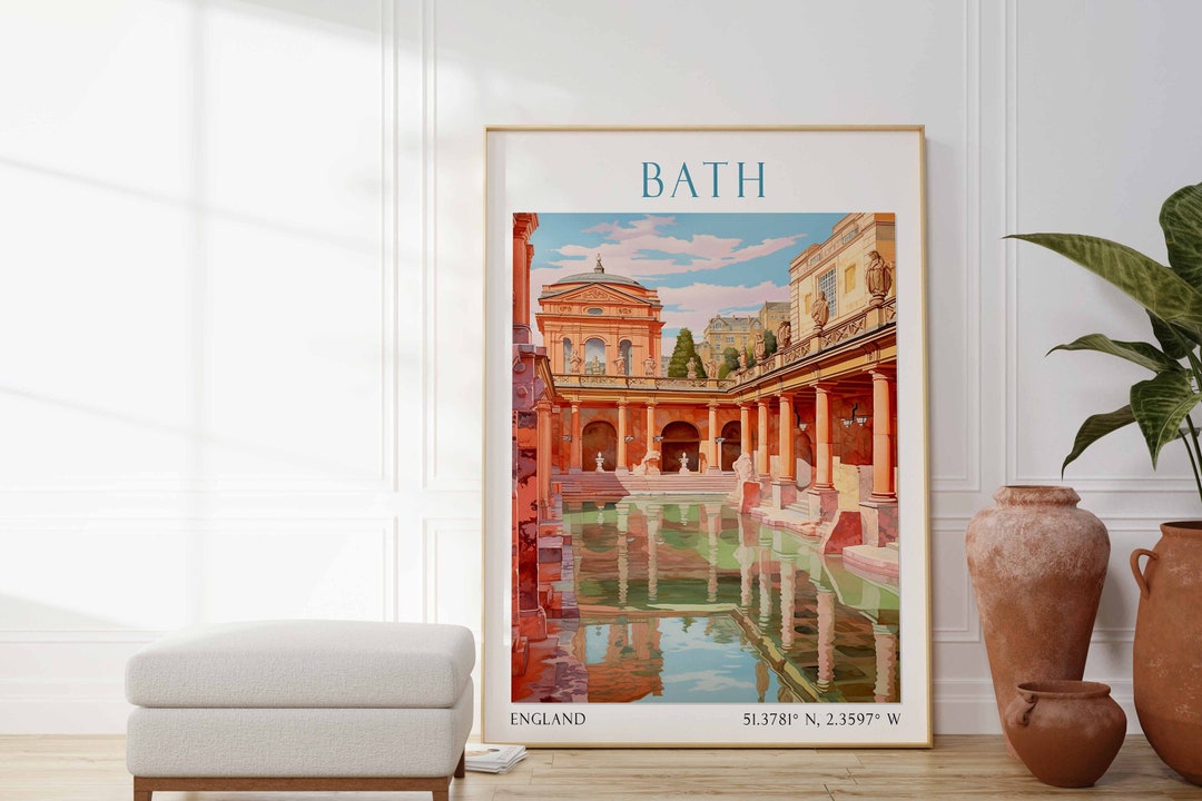 Bath Poster, Bath England Travel Print, Somerset Poster, England Travel ...