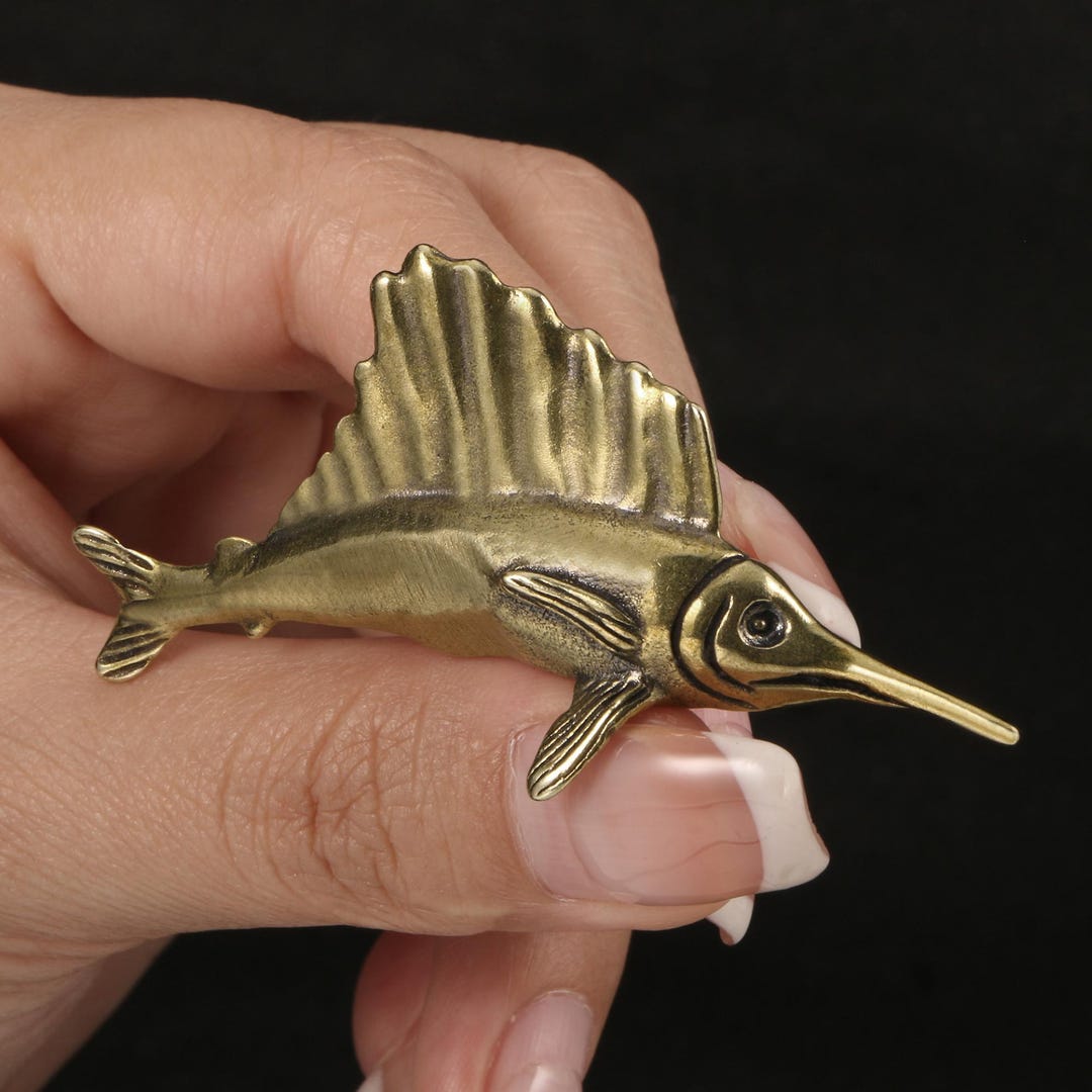Vintage Style Solid Brass Cute Tuna Fish Figurine Statue for Home and ...