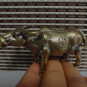 Vintage Style Solid Brass Copper Cattle Figurine Animal Statue for Home ...