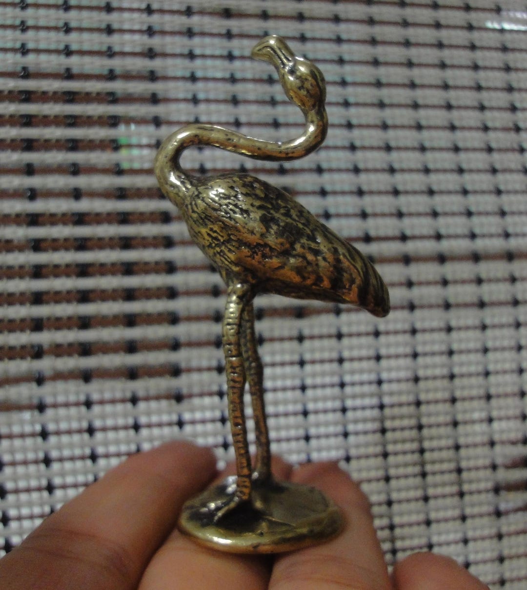 Vintage Style Solid Brass Copper Flamingo Bird Statue for Home Decor - Etsy