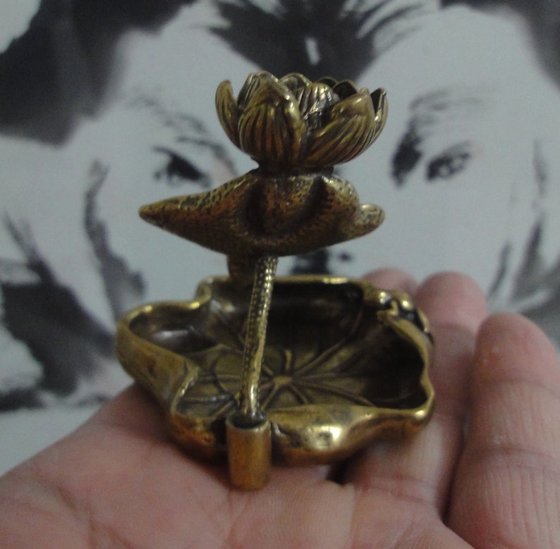 Vintage Style Solid Brass Frog Lotus Incense Stick Stand Holder for Home Decor - Etsy
