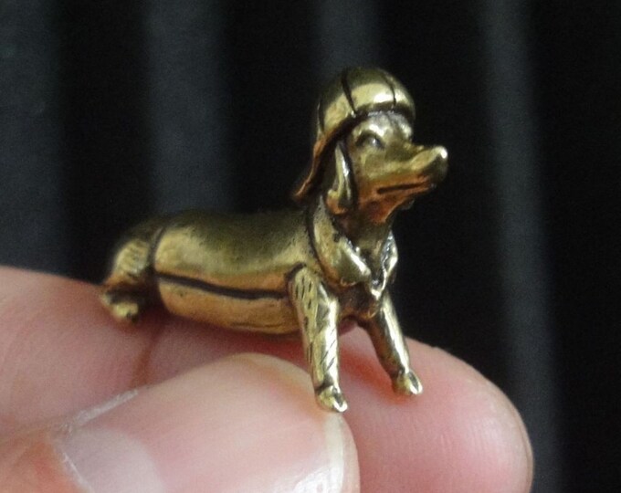 Dachshund Dog Silverware Art Small Sculpture Vintage Silverplated ...