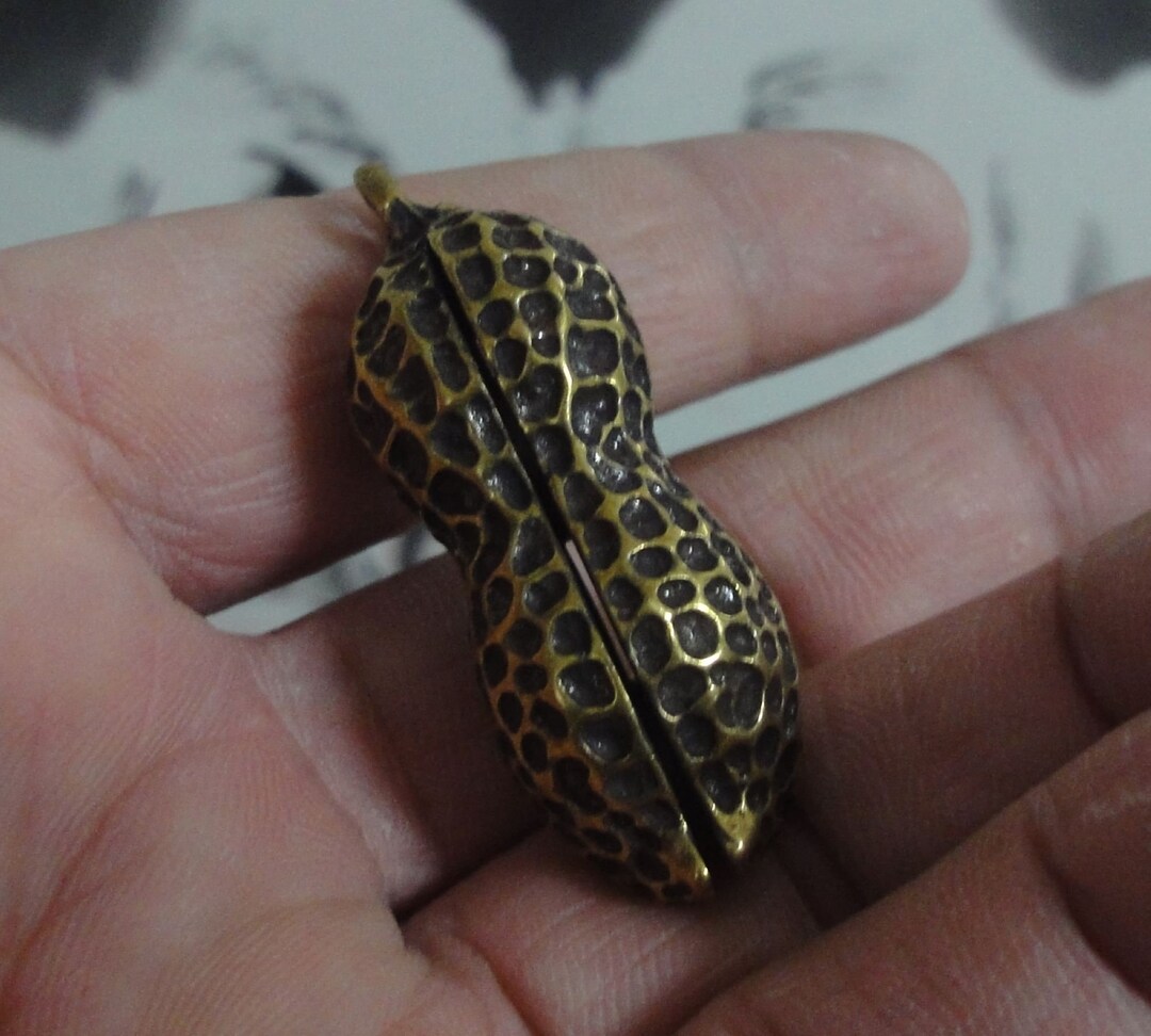 Vintage Style Pure Brass Copper Peanut Statue Pendant for Home Decor - Etsy