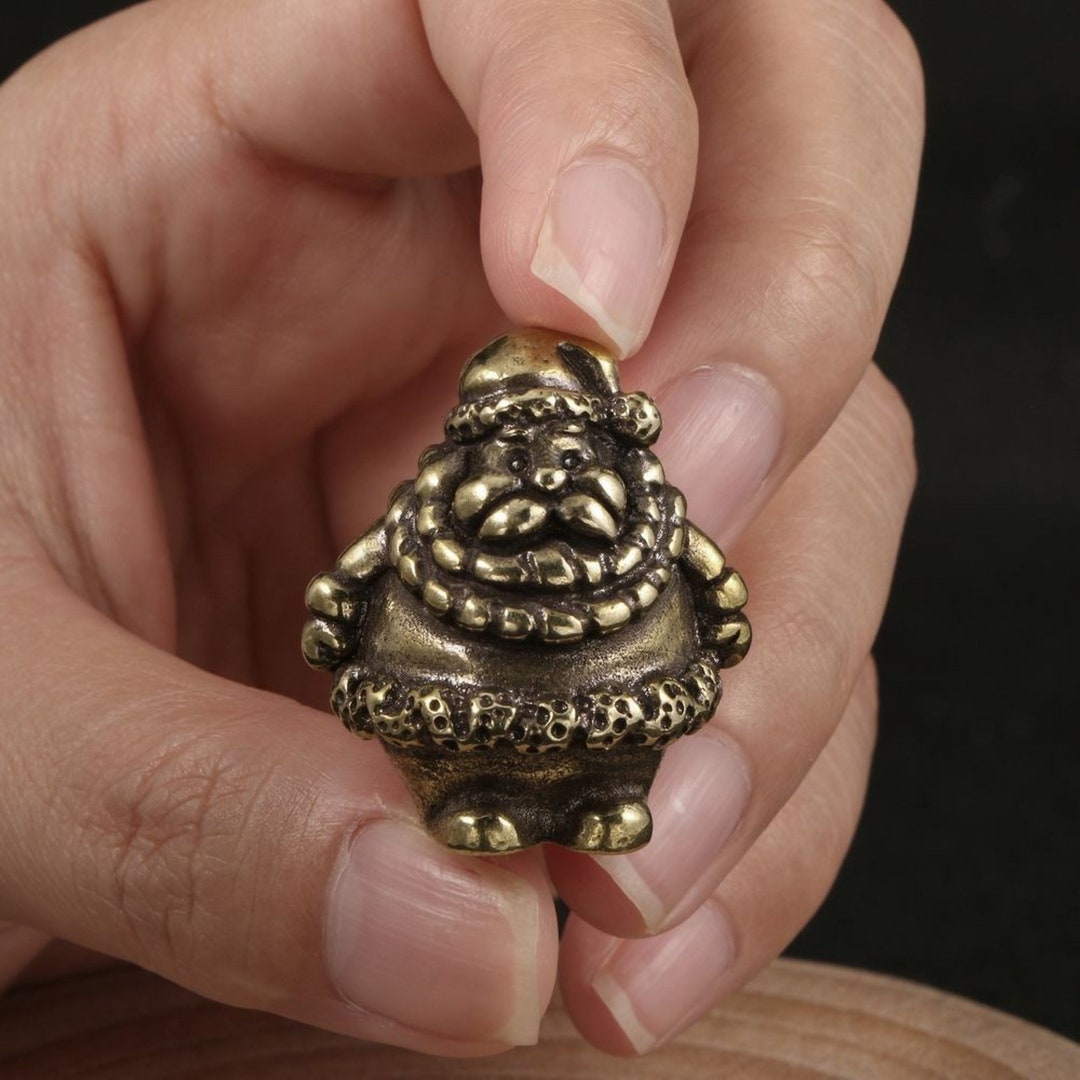 Vintage Style Solid Brass Copper Santa Claus Old Man Statue for Home ...