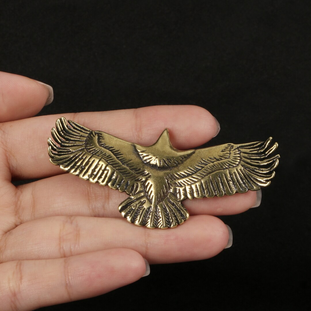 Vintage Style Solid Brass Copper Eagle With Spread Wings Animal Statue ...