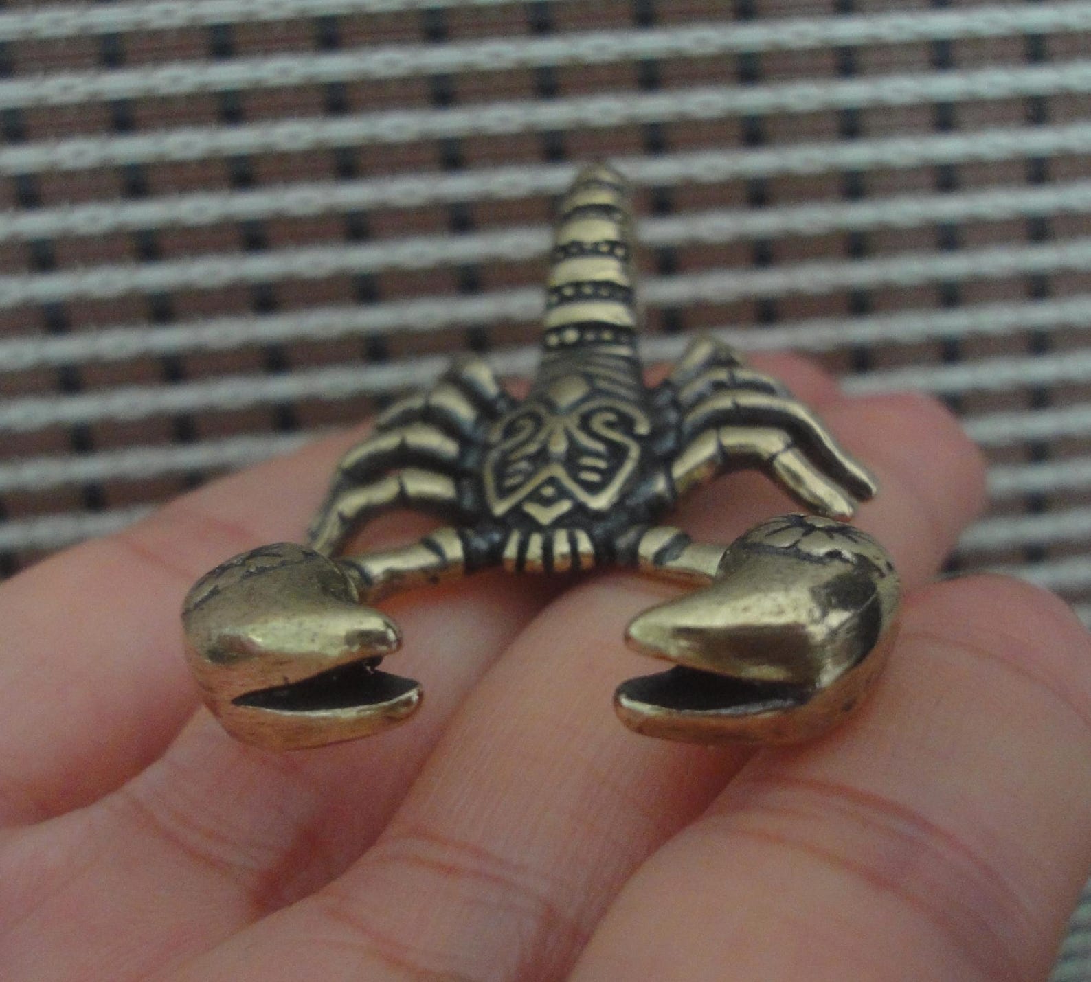 Vintage Style Solid Brass Scorpion Figurine Pendant - Etsy