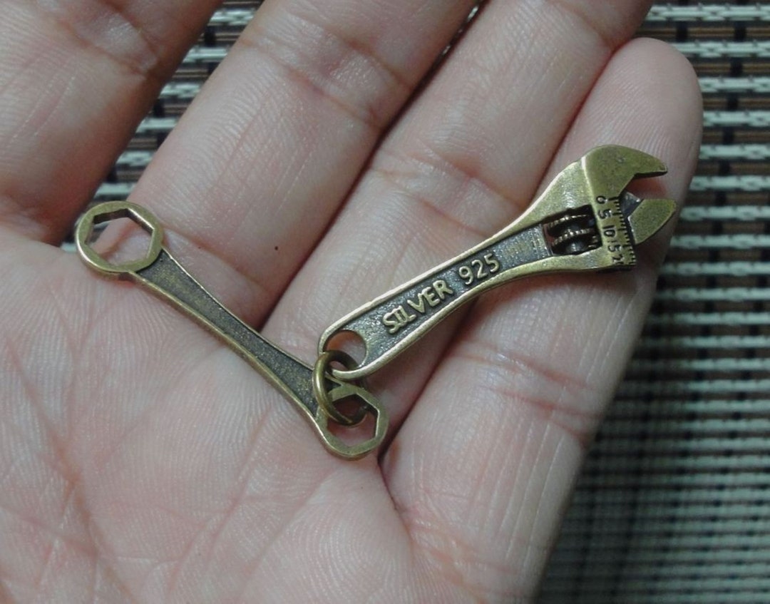 Vintage Style Solid Brass Pure Copper Spanner Tool Pendant - Etsy