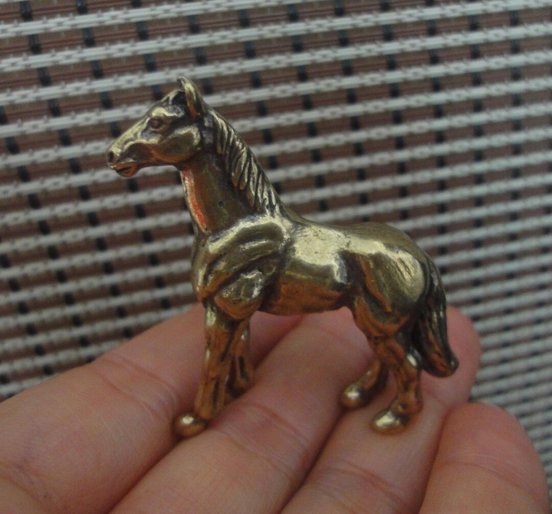 Vintage Style Solid Brass Animal Strong Horse Statue for Home Garden ...
