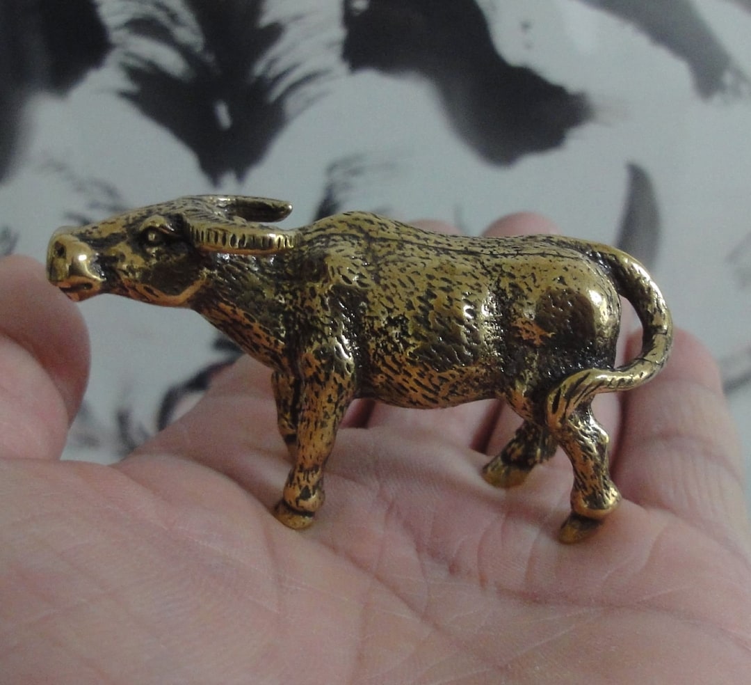 Vintage Style Solid Brass Copper Cattle Animal Statue Sculpture - Etsy