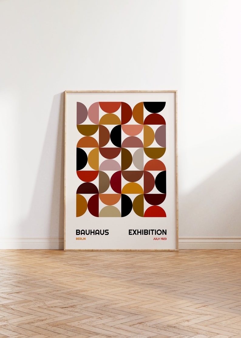 Printable Poster in Vintage Warm Color Palette / Retro Art Deco Print ...