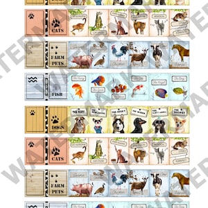 PETS - A Set of 4 Printable Miniature Animals/ Pet-themed Books - Etsy
