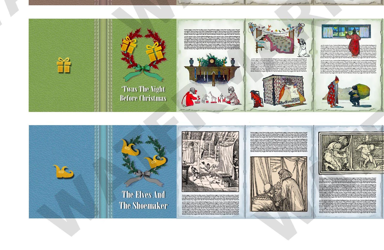 CLASSIC CHRISTMAS - A Set of 4 Printable Miniature Classic Christmas ...