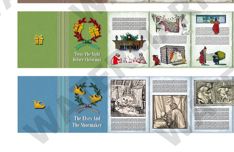 CLASSIC CHRISTMAS - A Set of 4 Printable Miniature Classic Christmas ...