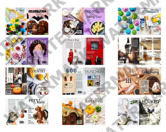 1:24 SCALE - Printable Miniature Magazine Covers #1 - 28 Covers in PDF ...