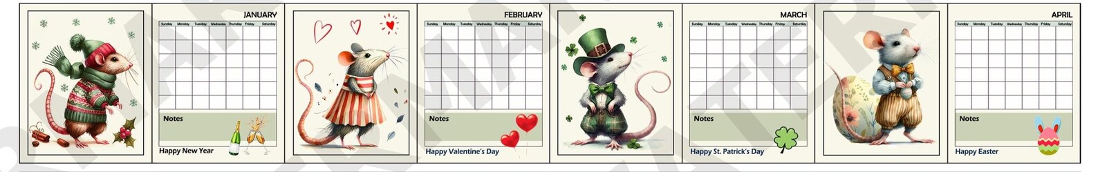 LEATHER CALENDAR PLANNER - A Printable Miniature Vintage Leather ...