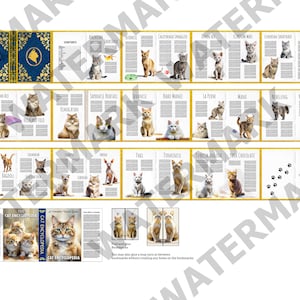 CAT ENCYCLOPEDIA - A Printable Miniature Illustrated Book With Sleeve ...