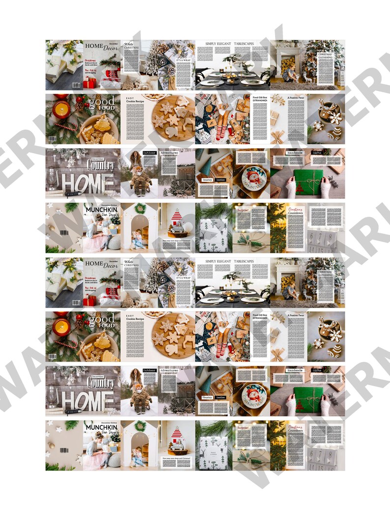 CHRISTMAS VARIETY - A Set of 4 Miniature Assorted Christmas Magazines ...