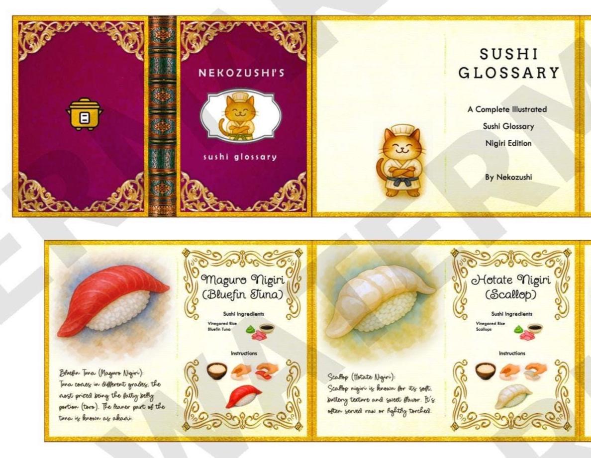 NIGIRI SUSHI COOKBOOK - Printable Miniature Cookbook - Etsy