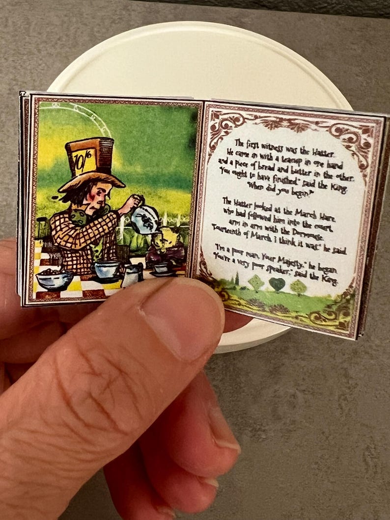 DOWN the RABBIT HOLE - Printable Miniature Book of Alice in Wonderland ...