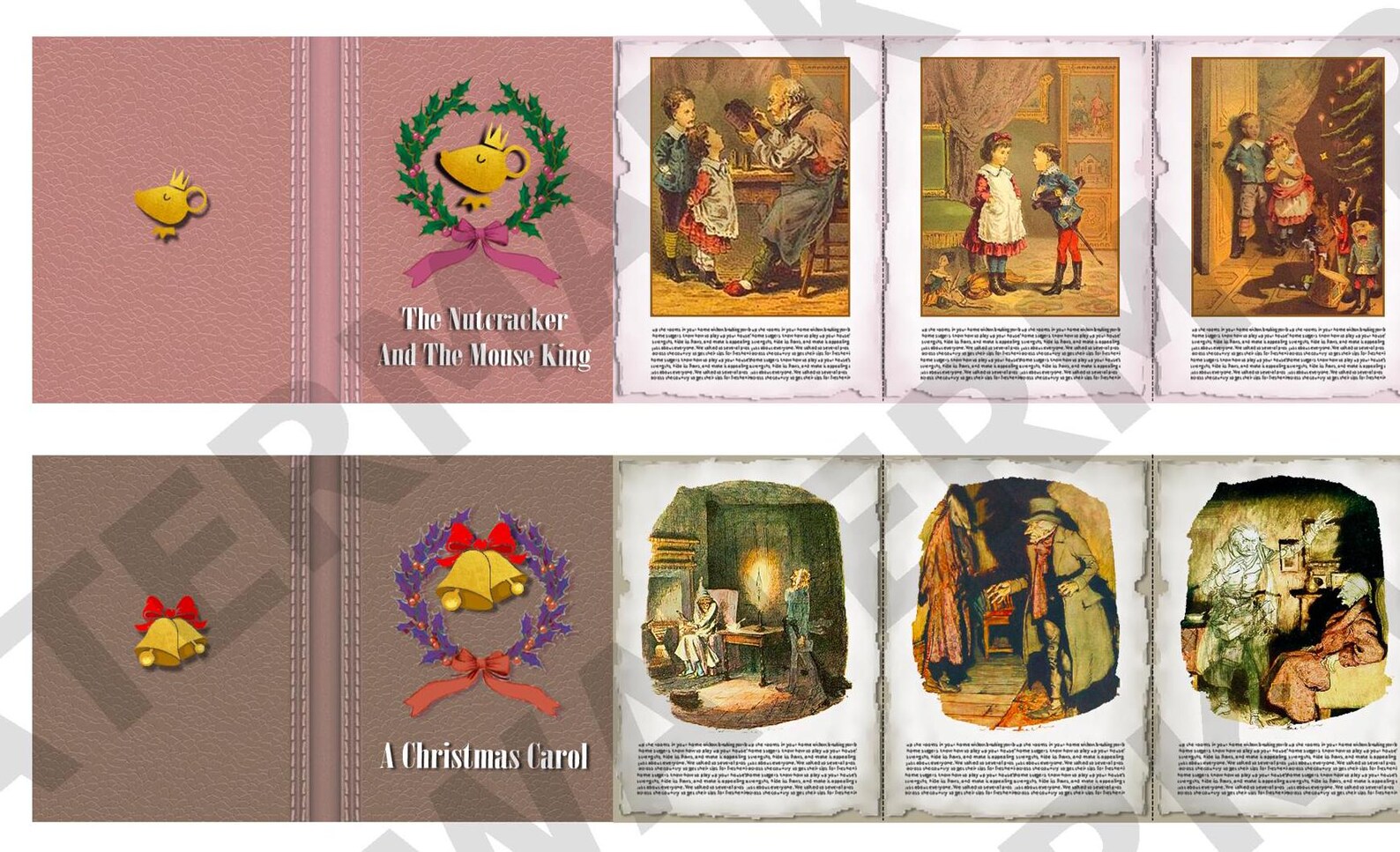 CLASSIC CHRISTMAS - A Set of 4 Printable Miniature Classic Christmas ...