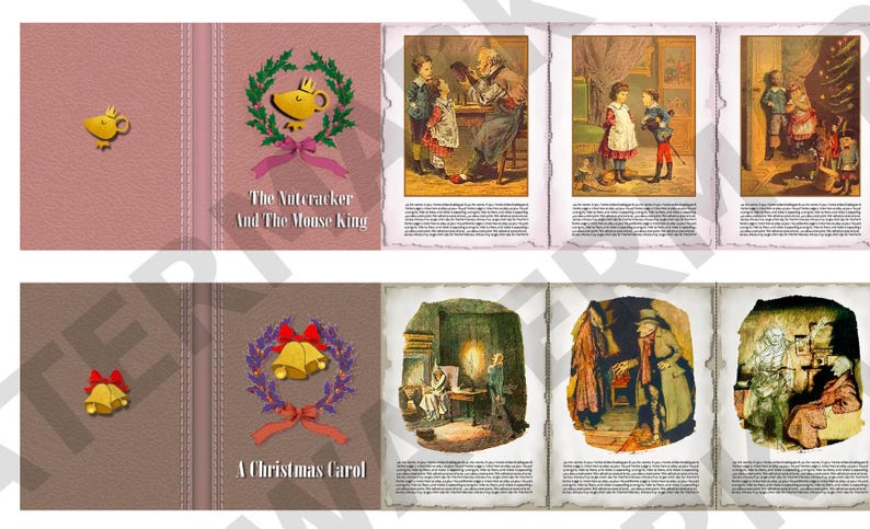 CLASSIC CHRISTMAS - A Set of 4 Printable Miniature Classic Christmas ...