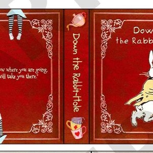 DOWN the RABBIT HOLE - Printable Miniature Book of Alice in Wonderland ...