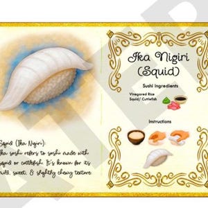 NIGIRI SUSHI COOKBOOK - Printable Miniature Cookbook - Etsy