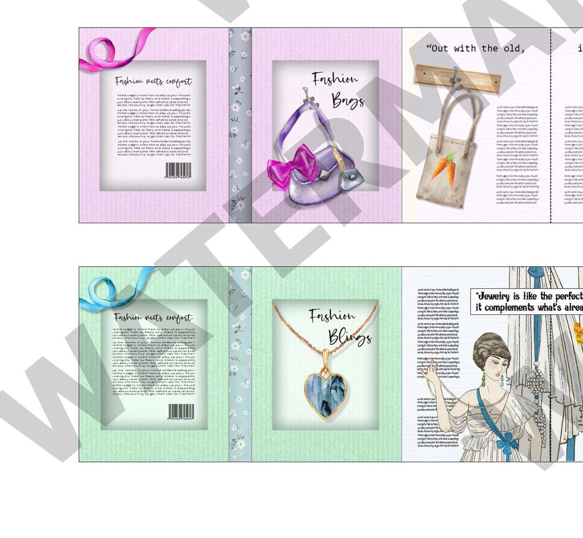 FASHION ACCESSORIES - A Set of 4 Printable Miniature Fashion ...