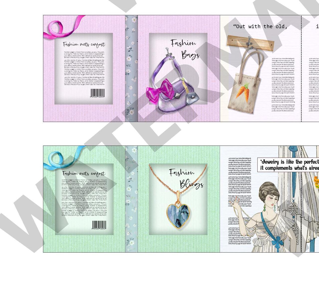 FASHION ACCESSORIES - A Set of 4 Printable Miniature Fashion ...