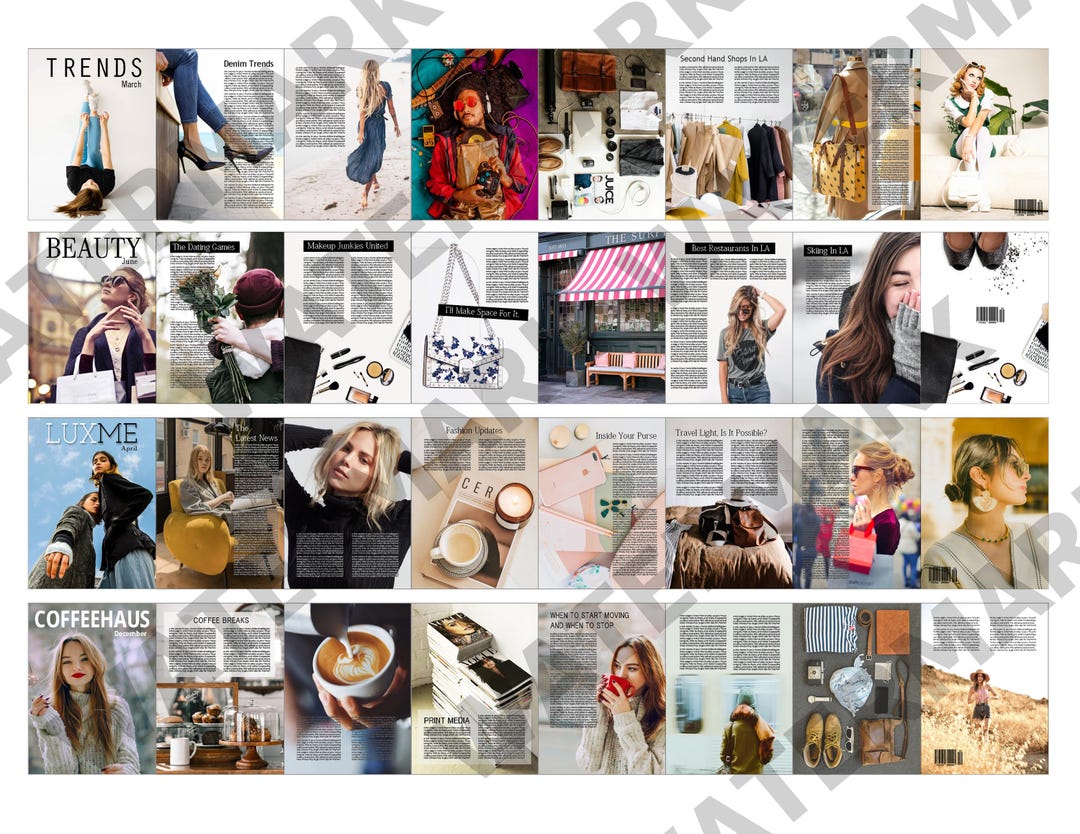 FASHION VARIETY - A Set of 4 Printable Miniature Assorted Fashion ...