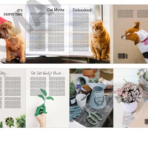 HOME MAGAZINES - A Set of 4 Assorted Printable Miniature Home Magazines ...