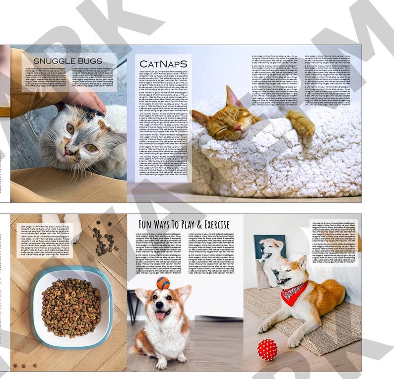 ASSORTED PETS - A Set of 4 Miniature Printables Pet Magazines - Etsy
