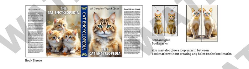 CAT ENCYCLOPEDIA - A Printable Miniature Illustrated Book With Sleeve ...